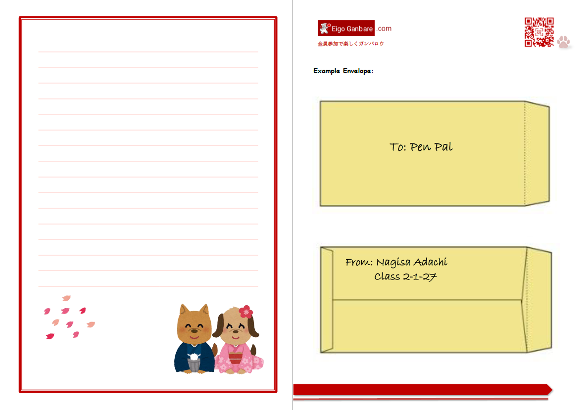 Pen Pal Project – Eigo Ganbare